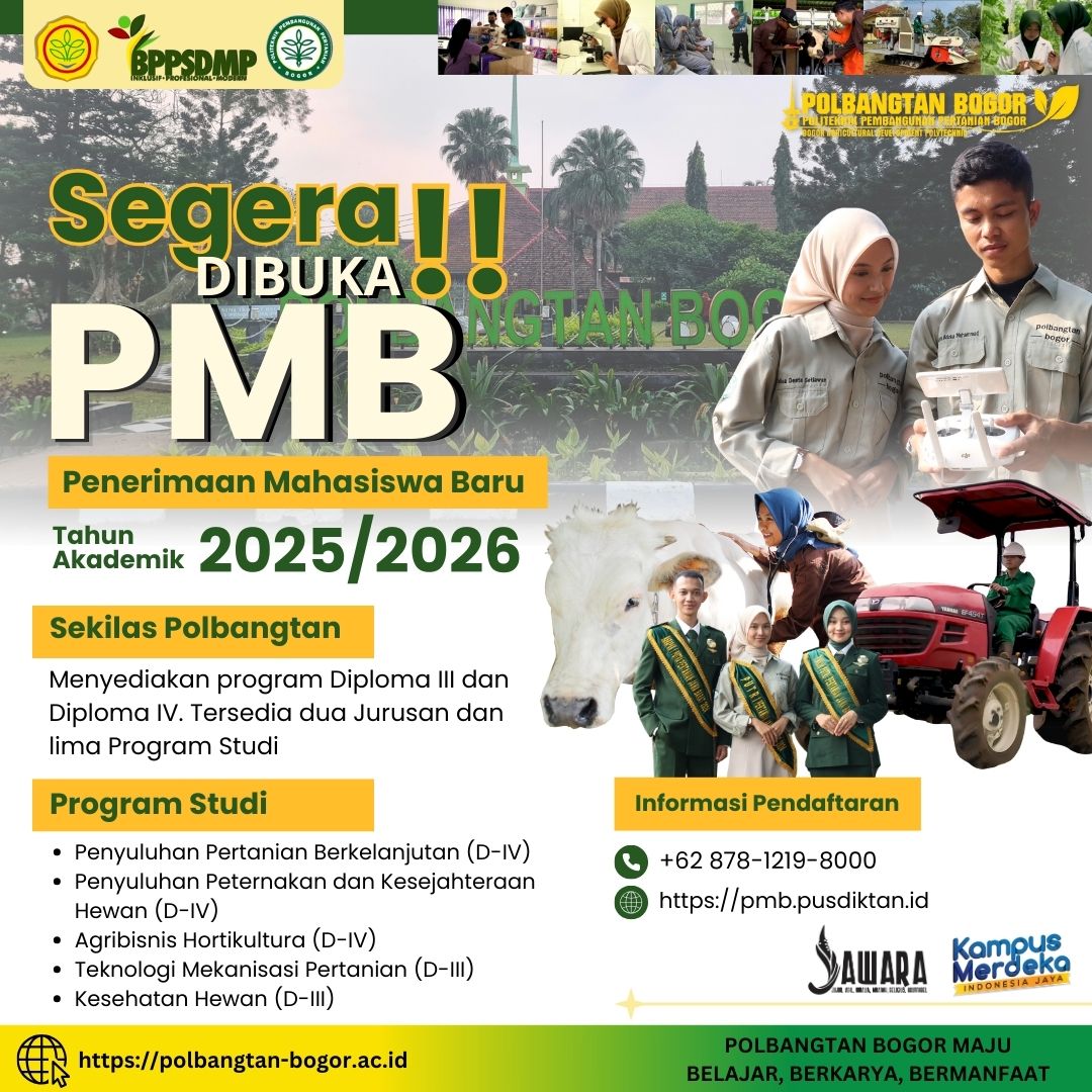 Pendaftaran Mahasiswa Baru Polbangtan Bogor Jalur Prestasi Tahun ...